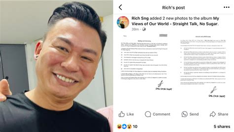Man Who Posted About Ong Ye Kung Chee Hong Tat And Ng Chee Meng Dining With Su Haijin Issues