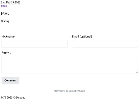 Bugregression Cusdis Comments No Longer Appear · Issue 1529 · Shudingnextra · Github