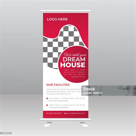 건설 롤업 배너 수직 템플릿 디자인 빌보드 회의용 배너 스탠드 포스터 포럼 디자인 레이아웃 0명에 대한 스톡 벡터 아트 및 기타 이미지 Istock