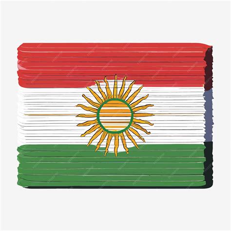 Premium Vector Flag Kurdistan On A White Background
