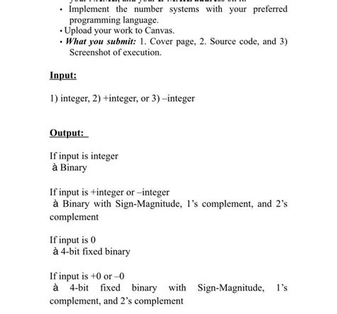 solved implement the number systems with your preferred