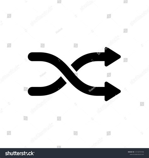 Shuffle Icon Crossed Arrows Media Player Stock Vector Royalty Free 1214373736 Shutterstock