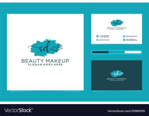 Initial Sd Feminine Logo Collections And Business Vector Image