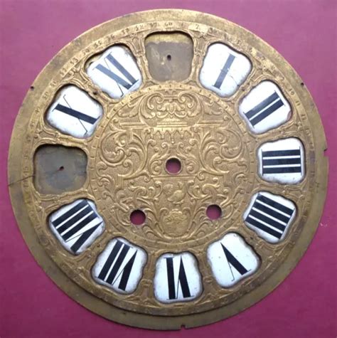 CADRAN ANCIEN BRONZE Comtoise Pendule Horloge Clock Uhr Orologio