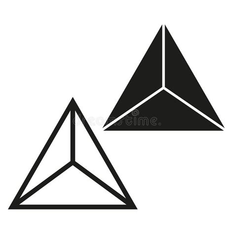 Abstract Geometric Pyramids Black Triangular Shapes Modern Design Elements Vector