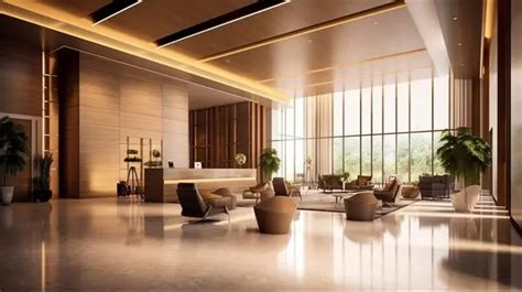 리셉션 데스크 디자인의 3d 렌더링 로비 호텔 로비 사무실 로비 배경 일러스트 및 사진 무료 다운로드 Pngtree