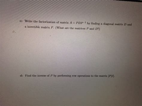 Solved 5 40 Points Consider The Matrix A 1 5 40