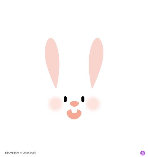 토끼 얼굴 카드 일러스트 Ai 무료 다운로드 어반브러시