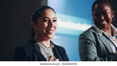 Business Summit Woman Speaker Talk Presentation Stock Photo 2486518183 Shutterstock