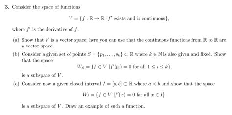 Solved 3 Consider The Space Of Functions V {f R → Rf