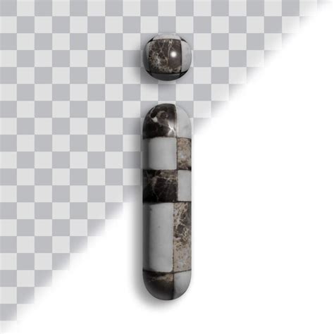 Letra pequena mim das telhas 3d de mármore PSD Premium