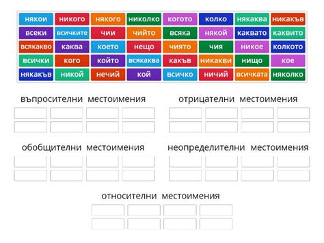 местоимения 6 клас Group Sort