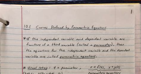 Professor Franks Math Blog Curves Defined By Parametric Equations