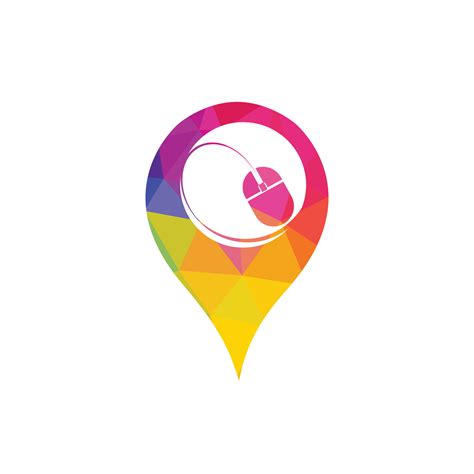 Computer Mouse And Map Pointer Logo Combination GPS Locator And Cursor Symbol Or Icon Unique