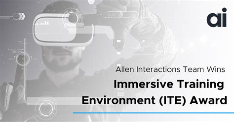 Allen Interactions Team Wins Immersive Training Environment Ite Award