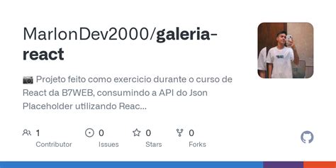 Github Marlondev2000galeria React 📷 Projeto Feito Como Exercicio