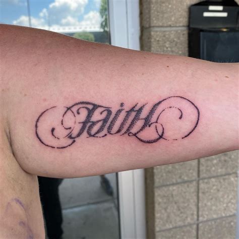 Hope And Faith Tattoo Ambigram