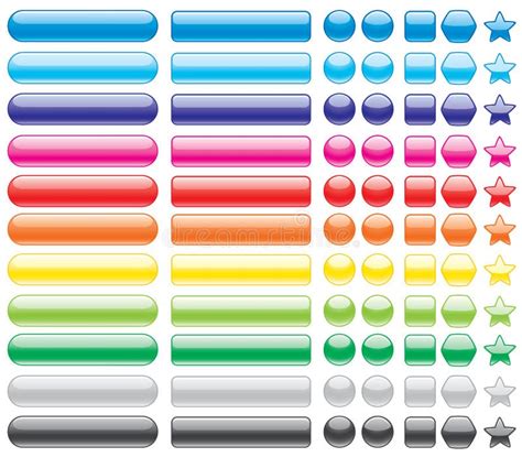 Glossy Web Buttons Stock Vector Illustration Of Oval 6962336