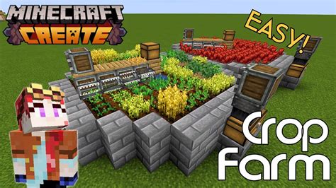 Minecraft Create Mod 1 20 1 Easy Fully Automatic Crop Farm Perfect First Farm Youtube