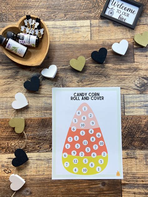 Candy Corn Roll And Cover Game Dice Game Etsy