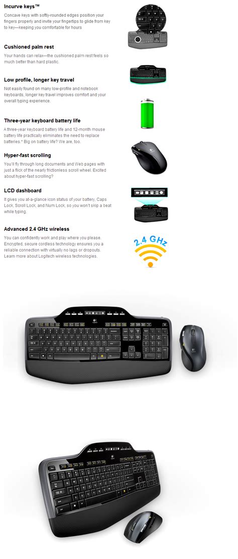 Buy Logitech Wireless Desktop MK700 920 001811 PC Case Gear Australia