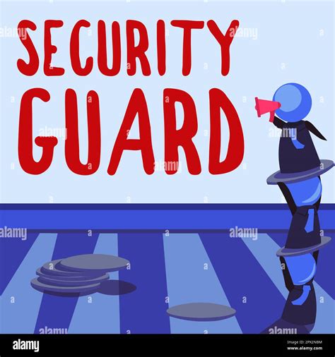 Text Sign Showing Security Guard Business Overview Tools Used To