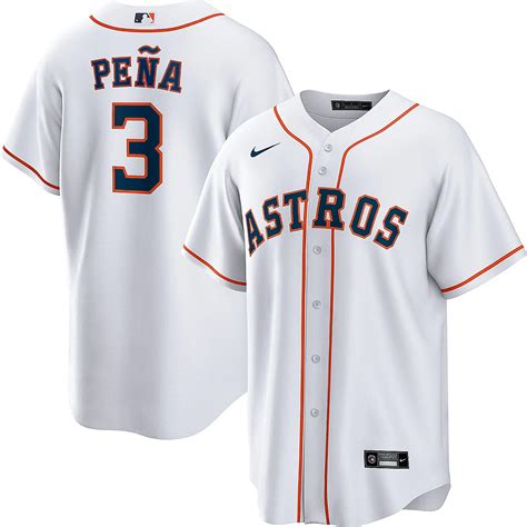 Nike Mens Houston Astros Jeremy Peña 3 Official Home Replica Jersey Academy