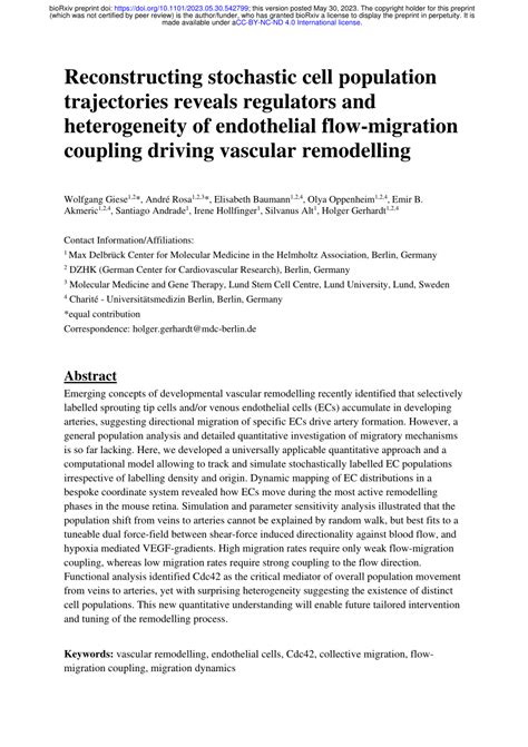 Pdf Reconstructing Stochastic Cell Population Trajectories Reveals