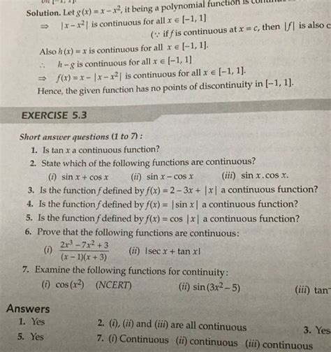 Solution Let G X X−x2 It Being A Polynomial Function Is ⇒∣∣ X−x2∣∣ Is