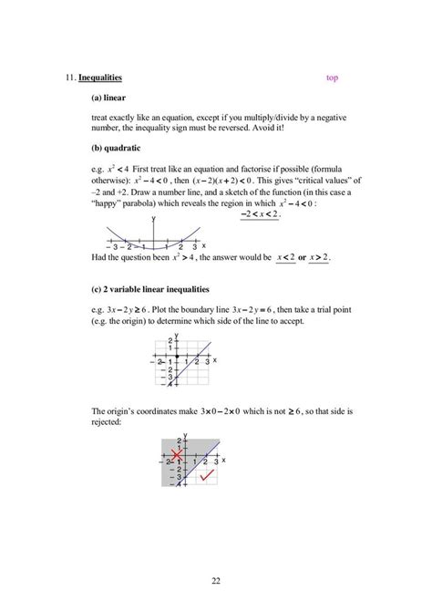 maths revision notes igcse quadratics simplifying expressions