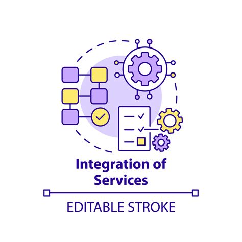 Integration Of Services Concept Icon Complex System Maas Concept Component Abstract Idea Thin