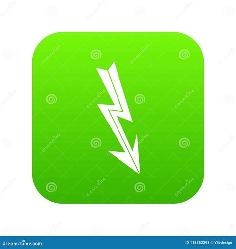 Arrow Lightning Icon Digital Green Stock Vector Illustration Of Green Choice 118552398