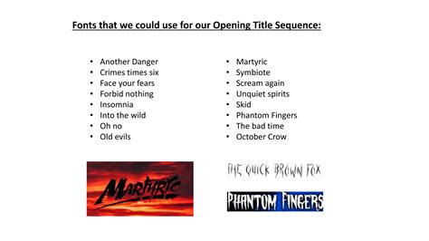 Assignment 52 Titles And Credits Planning Pptx