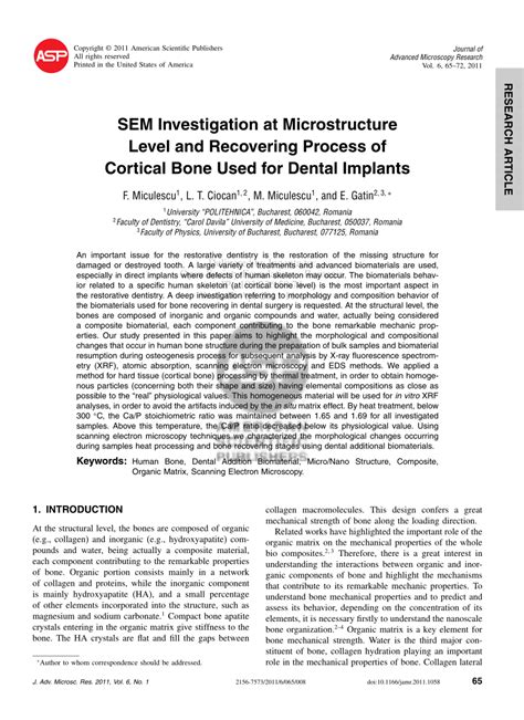 Pdf Sem Investigation At Microstructure Level And Recovering Process