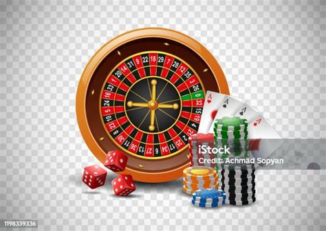 고립 된 투명 배경에 카드와 빨간 주사위를 재생 칩 포커와 카지노 룰렛 휠 간판에 대한 스톡 벡터 아트 및 기타 이미지 간판 개념 개념과 주제 Istock