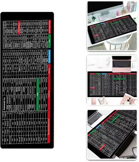 Excel Shortcut Keyboard Mat Propad Excel Shortcuts Cheat Sheet Desk