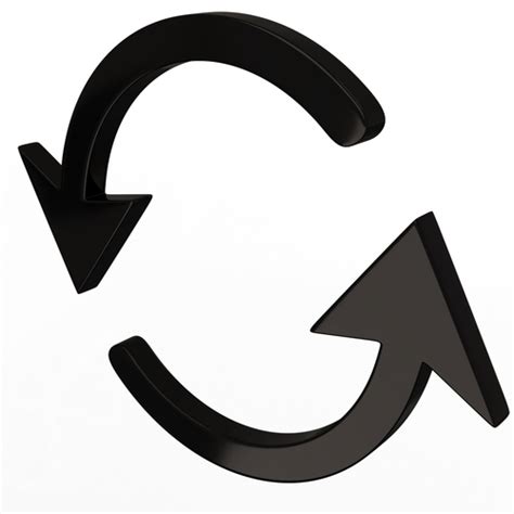 3d Printed Synchronization Symbol By Xaqani Ahmadov Pinshape