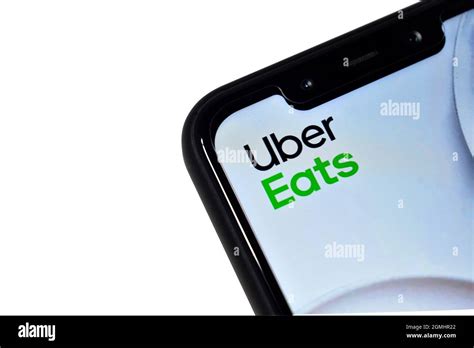 New Delhi India 16 January 2020 Uber Eats Application On Smartphone