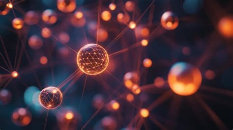 Abstract Representation Of Interconnected Particles In A Scientific Context Premium Ai