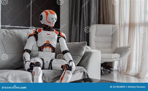 Co Evolution Of Artificial Intelligence Robotic Technology And Humanity Stock Image