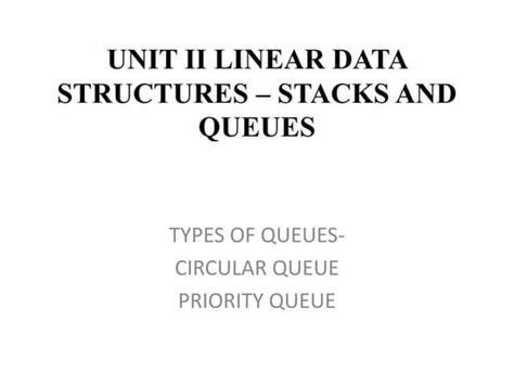 Priority Queue In Data Structure Pptx Operating Systems Computer
