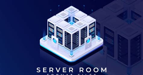 Isometric Server Room Objects Ft Cloud And Data Envato