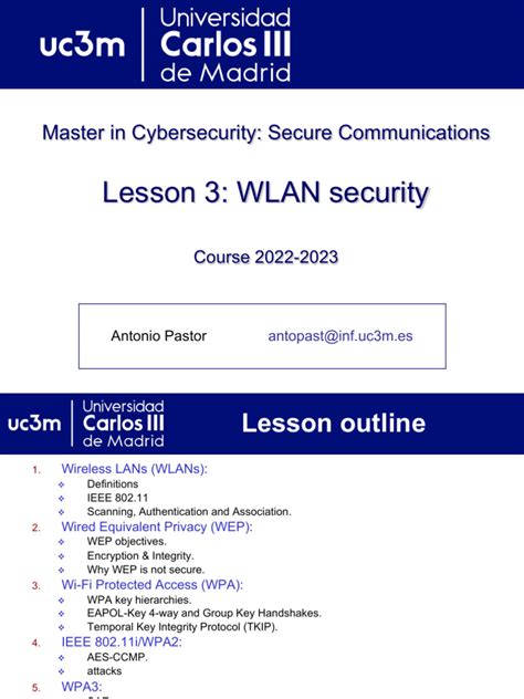 3 Wlan Security Pdf Ieee 80211 Cyberwarfare