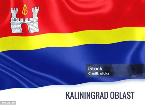 러시아 국가 칼리닌그라드 주 플래그 격리 된 흰색 바탕에 흔들며 주 이름 깃발 아래 포함 되어 있습니다 3d 렌더링입니다 0명에 대한 스톡 사진 및 기타 이미지 Istock
