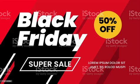 블랙 프라이데이 슈퍼 세일 50 Off 현대 타이포그래피 롱 섀도우 스타일 포스터 배경 소셜 미디어 프로모션 디자인 벡터 일러스트 그래픽 템플릿 3차원 형태에 대한 스톡