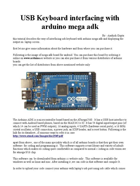 Usb Keyboard Arduino Electronic Engineering
