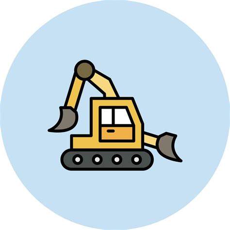 Backhoe Vector Icon Vector Art At Vecteezy