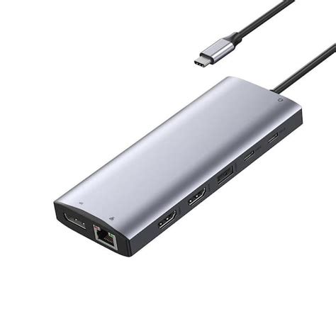 Lukyamzn Usb C Hub Multiport Adapter 9 In 1 With Gigabit Ethernet 100w Pd Hdmi 4k Sd Tf Card
