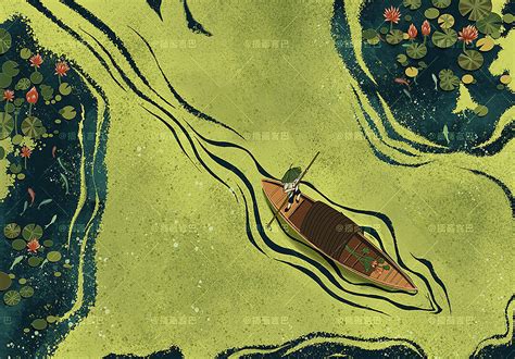 采莲插画师盐巴 站酷zcool