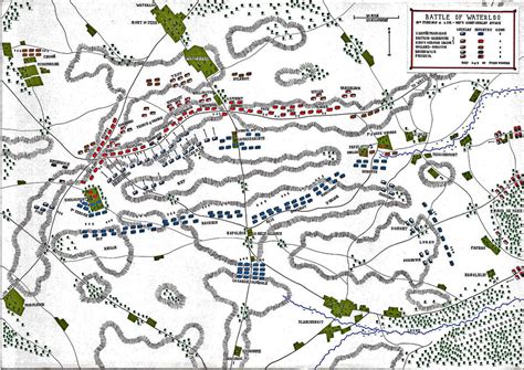Battle Of Waterloo 1815 Map Napoleonic Wars Battle Of Waterloo 1815